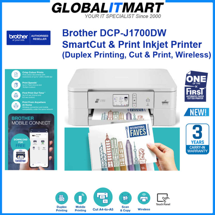 Brother DCP-J1700DW Wireless Inkjet Printer with Automatic A4 to A5 cut ...