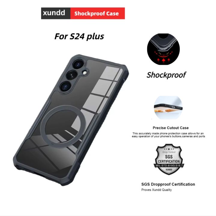 XUNDD Magnetic Airbag Case For S24 Ultra / S23 Ultra / S22 Ultra / S21 Ultra / S24 / S24 plus ...