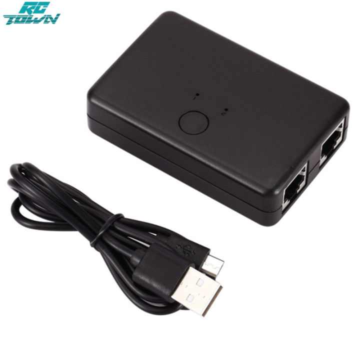 Ethernet Cable Splitter 1 Input 2 Output 2 Input 1 Output Ethernet Splitter High Speed 100mbps