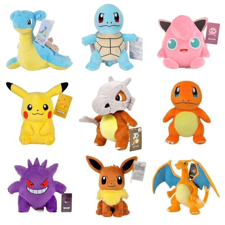Original Pokemon Doll Stuffed Plush Toy Pikachu Bulbasaur Squirtle ...