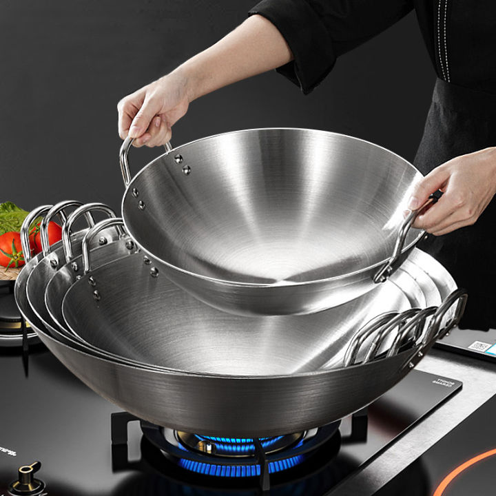 32/36/38/43/50/55CM large capacity double handle stainless steel ...