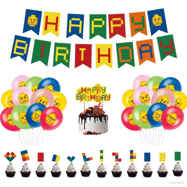 LEGO Ninjago Theme Happy Birthday Party Decorations Set Cake Topper ...