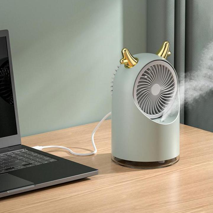 607Blesiya Portable Desktop Misting Fan Home Mini Water Spray Mist Fan ...