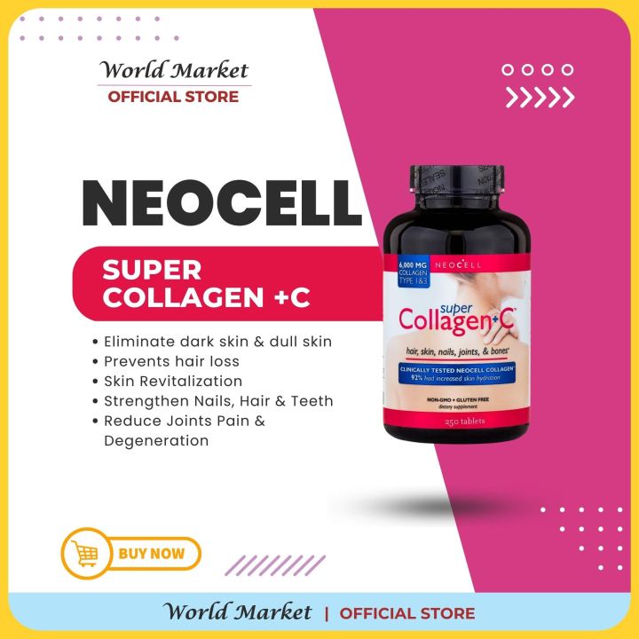 ORIGINAL NeoCell Super Collagen Type 1 and 3 plus C Tablets Bottle of ...