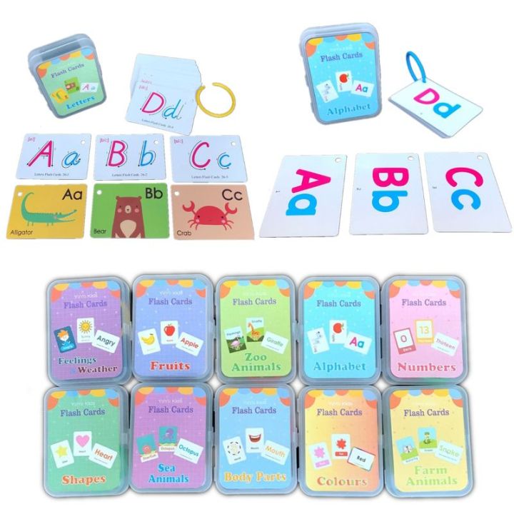 BEST- Flash Cards Baby Montessori Preschool English Learning ...