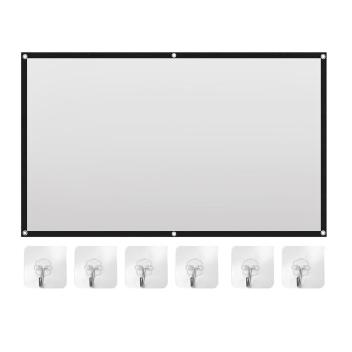 Projector Screen for Home Theater HD White Foldable Anti-Crease ...