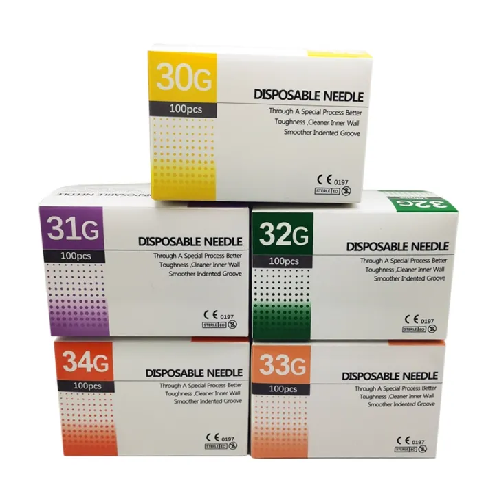 100Pcs Disposable Small Needle 30G 31G 32G 33G 34G Medical Small Needle ...