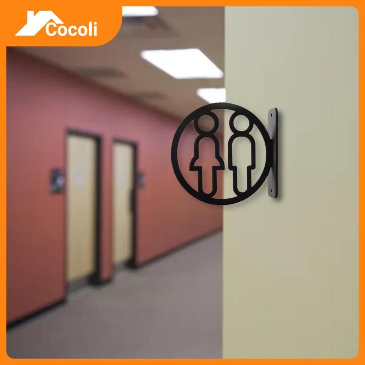 Cocoli Toilet Sign Men or Women Acrylic Decorative Signage Restroom ...