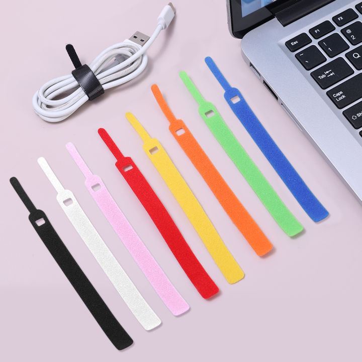 T-type Cable Tie Reusable Cable Tie 14.5 * 1.2cm Color Computer Data ...