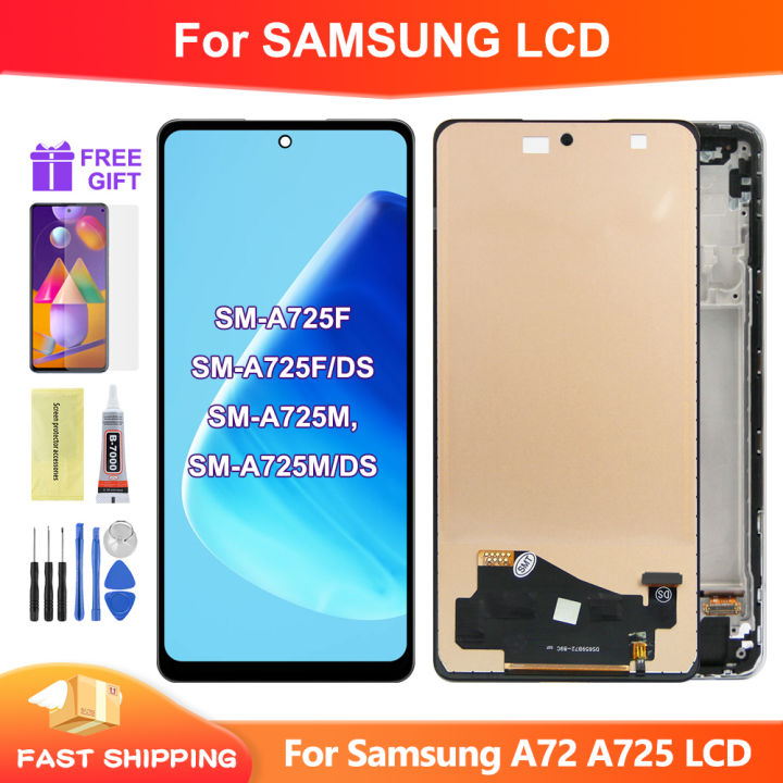 TFT LCD For Samsung Galaxy A72 A725 A725F LCD Display Touch Screen with Frame Replacement ...
