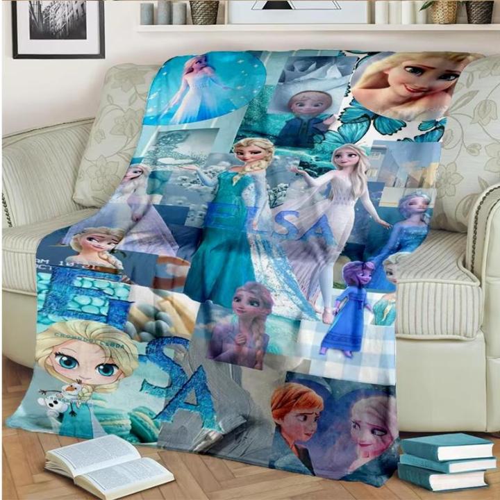 Frozen Elsa Impression Collage Flannel Blanket, Soft and Warm, Bringing ...