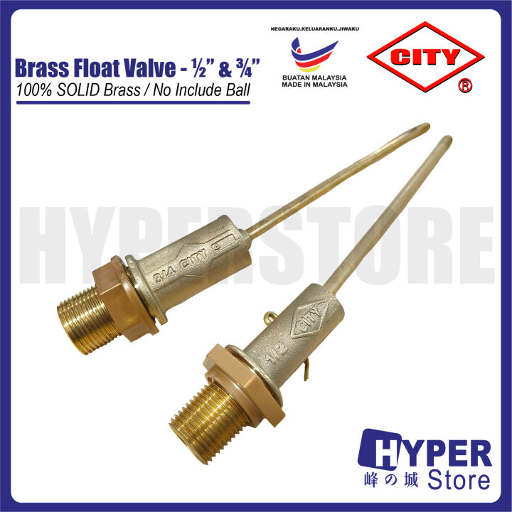 CITY Brass Float Valve / Injap Terapung (1/2'' & 3/4'') (Float Valve ...