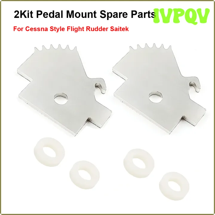IVPQV 2Pcs Cessna Style Flight Rudder Saitek Pedal Mount Steel Alloy ...