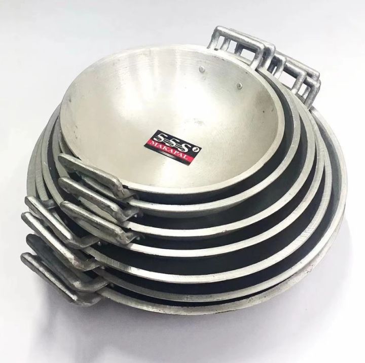 Aluminum kawali /tulyasi double handle kawali Aluminum cookware ...