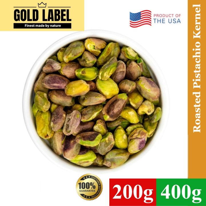 GoldLabel Premium Natural Roasted Pistachio Kernel (Unsalted) 200g/400g | Lazada