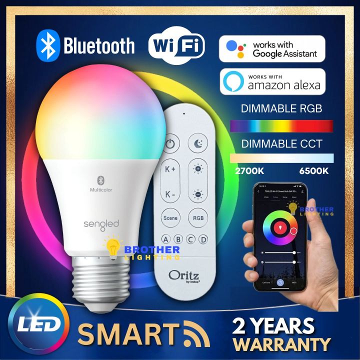 Smart Wifi Bluetooth Light Bulb E27 LED RGB Lamp Tuya Ai Home RGB CCT ...