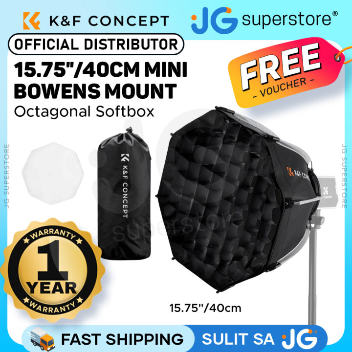 K&F Concept 40cm / 15.75" Octagonal Mini Bowens Mount Parabolic Softbox ...