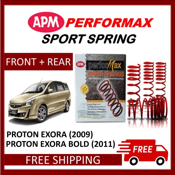 APM PERFORMAX PROTON EXORA, EXORA BOLD LOWERED COIL SPORT SPRING | Lazada