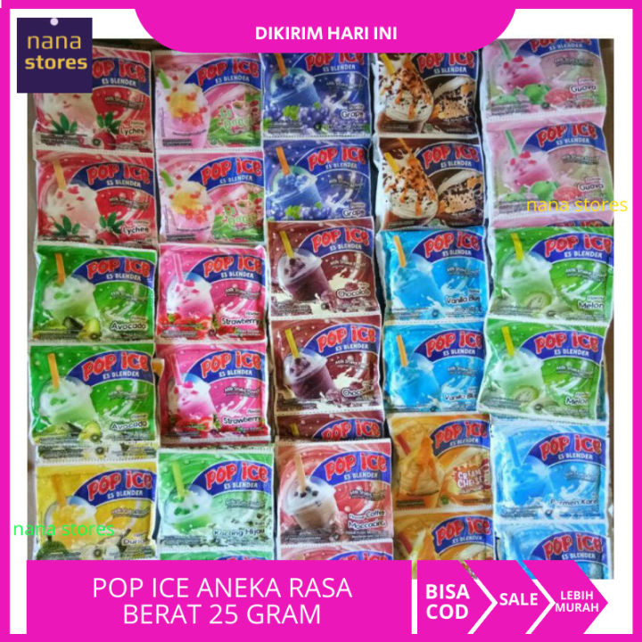 Pop Ice Aneka Rasa Berat 25 Gram Harga Persachet | Lazada Indonesia