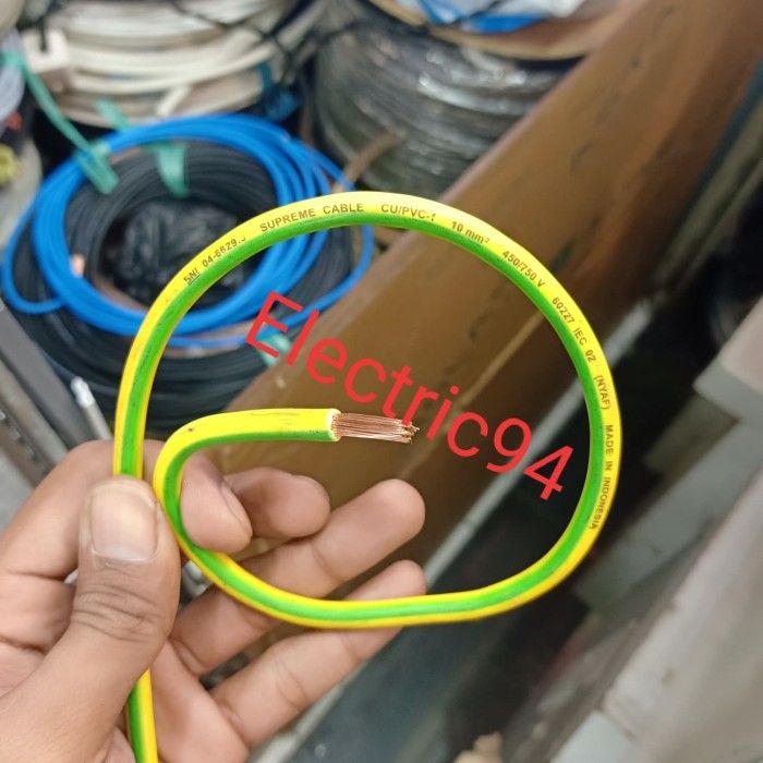 Lagi Promo kabel grounding NYAF 10mm kuning hijau per meter Terlaris ...