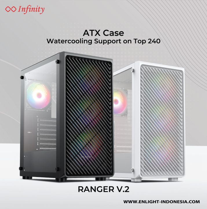 Casing Infinity Ranger V2 - Tempered Glass Mid Tower ATX Gaming Case ...