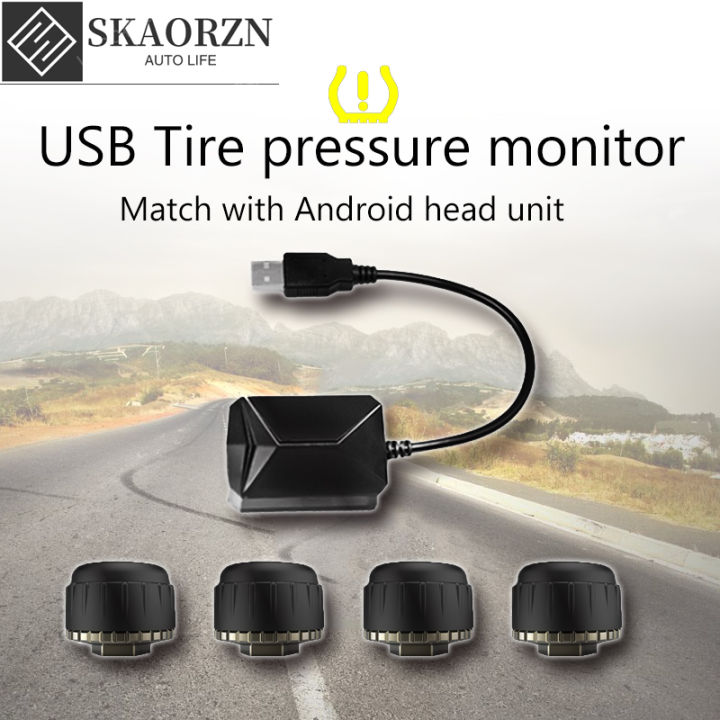 SKAorzn for car Tire pressure Monitor external TPMS System 4 external ...