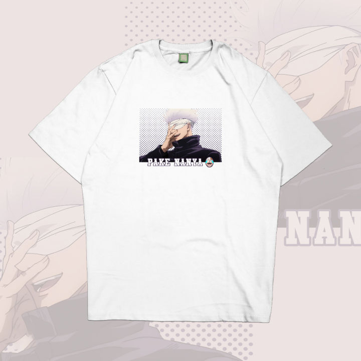 HOT เสื้อยืด พิมพ์ลายการ์ตูนอนิเมะ Pake Nanya Meme Gojo Satoru Jujutsu ...
