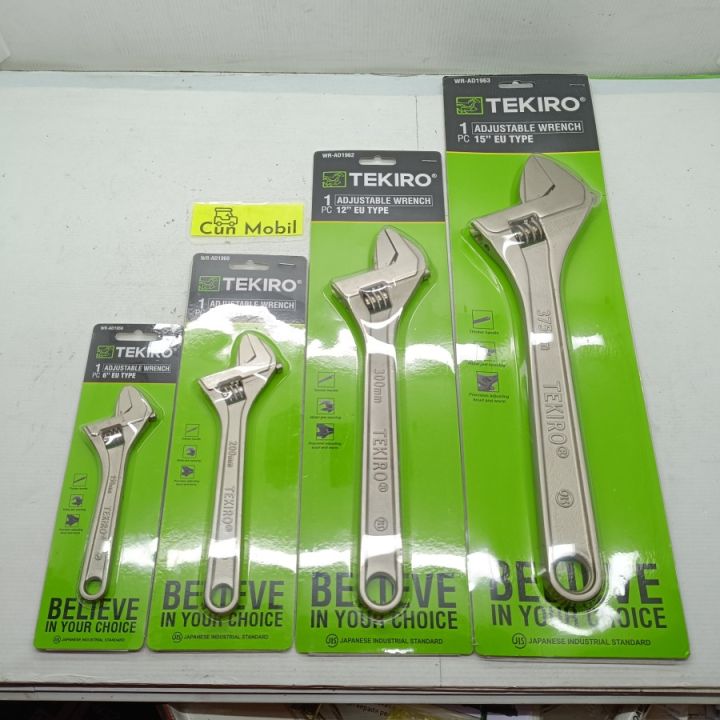 Tekiro Kunci inggris 6 8 10 12 15 inch adjustable wrench kunci bago ...
