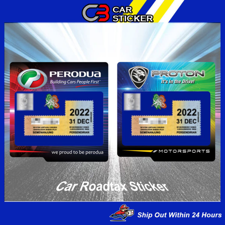 Perodua Proton Motorsports Roadtax Sticker / cs902 | Lazada
