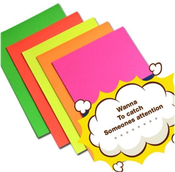 Fluorescent Colour Sticker A4 Size (Loose) Color Label Sticker | Lazada