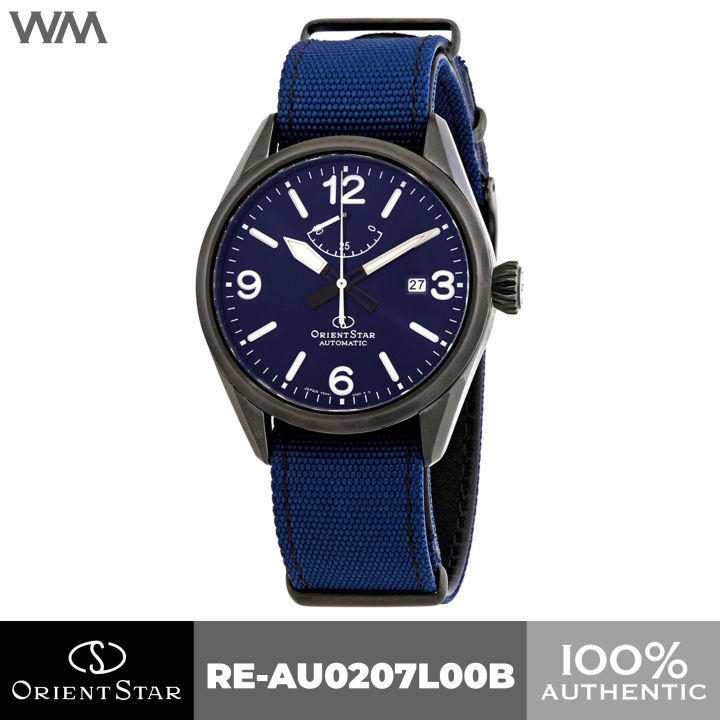Orient Star Blue Dial Power Reserve Automatic Field Watch RE-AU0207L RE ...