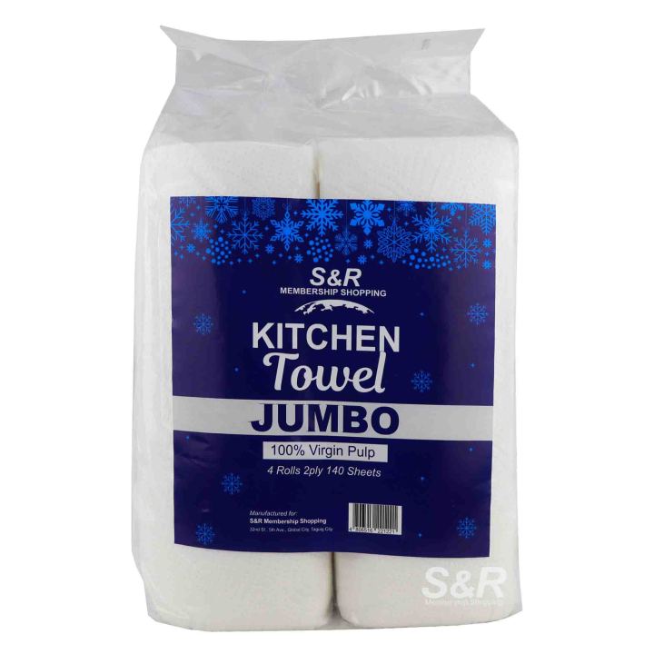 S&R Kitchen Towel 2-Ply Jumbo Tissue 4 rolls | Lazada PH