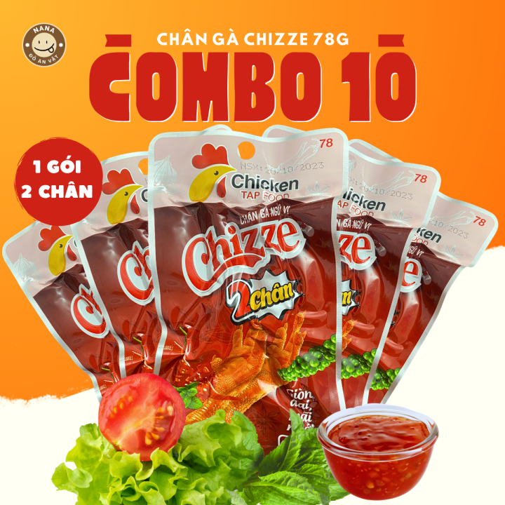 [Combo 10] Chân Gà Đôi CHIZZE 78g Giòn Dai Thơm Ngon Đảm Bảo An Toàn Vệ ...