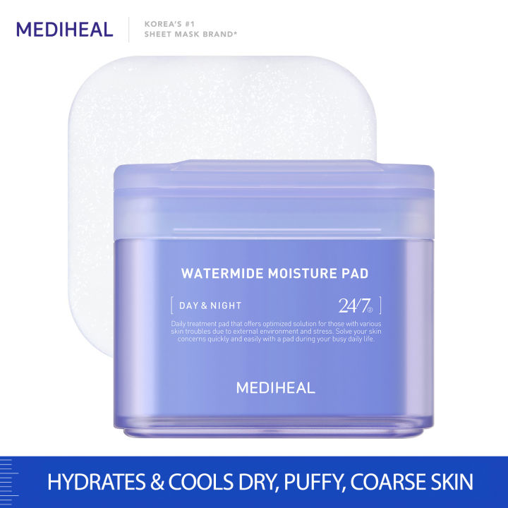MEDIHEAL Watermide Moisture Pad 100 Pads, Hydrate and Cool | Lazada ...