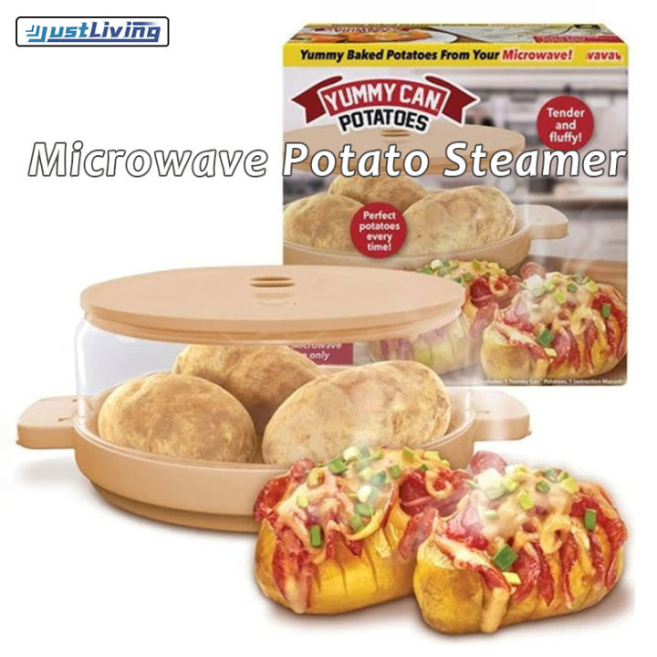 JustLiving Baked Potato Microwave Cooker Potatoes Steamer for Potato ...