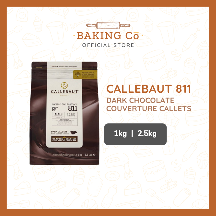 Callebaut 811 Dark Chocolate Couverture Callets - 100g/250g/500g/1kg/2 ...