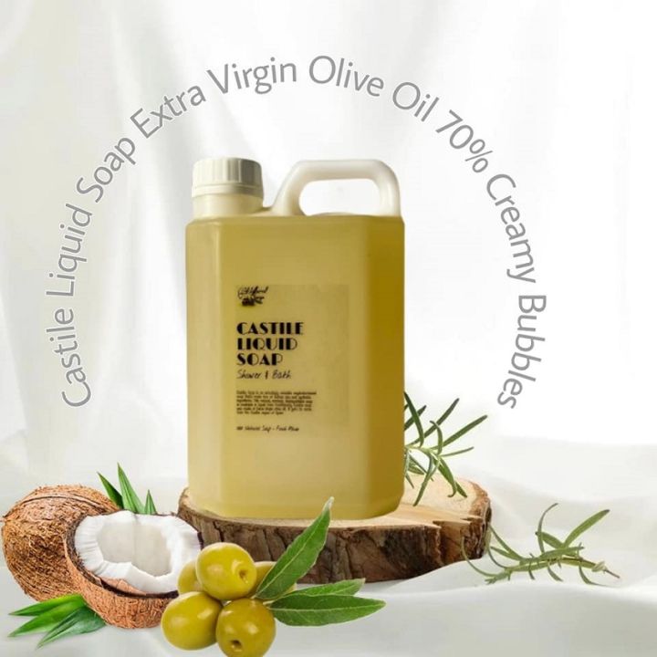 Castile Liquid Soap Extra Virgin Olive Oil 70% Creamy Bubbles สบู่เหลวน้ำมันมะกอกบริสุทธิ์ 70% ...