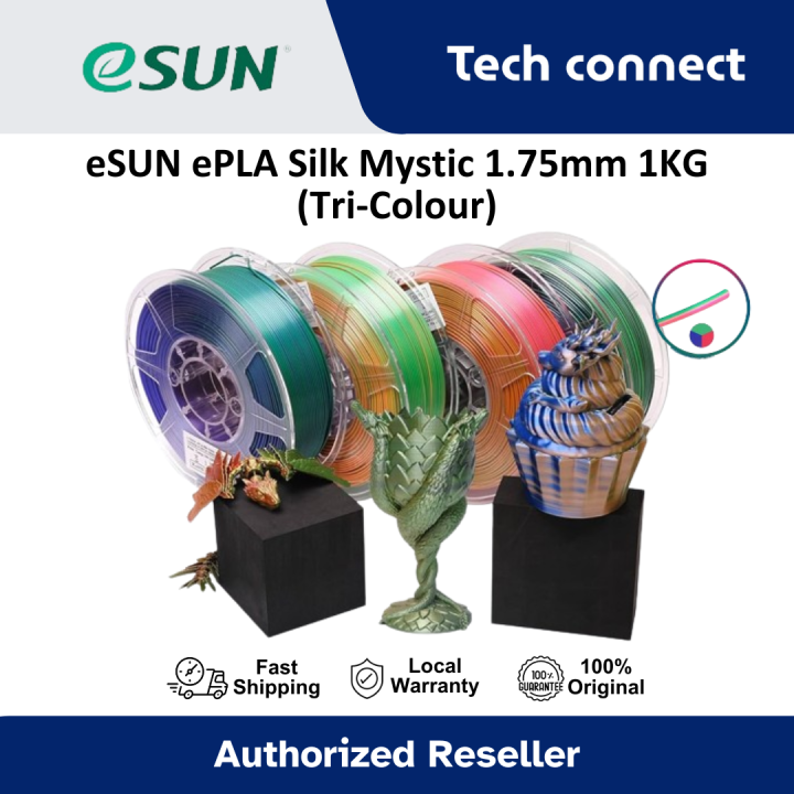 eSUN ePLA Silk Mystic Tri Colour 1.75mm 1KG/ 3D Filament/ Co-extrusion | Lazada