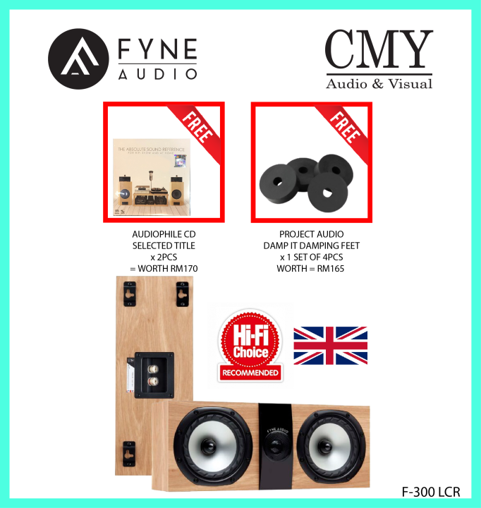 FYNE AUDIO F-300 LCR ON-WALL LOUDSPEAKER (F.O.C : QED CLASSIC 79 STRAND ...