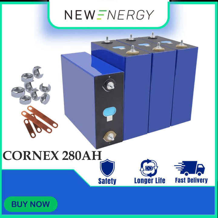 Cornex 280ah Hithium Lithium Iron Phosphate Prismatic Cells + 4 bus ...