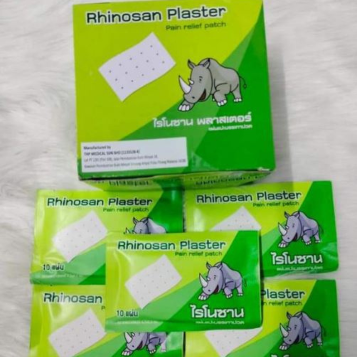 Authentic Relieving Pain Patch, Thai Brand Menthol Rhinosan Plaster ...