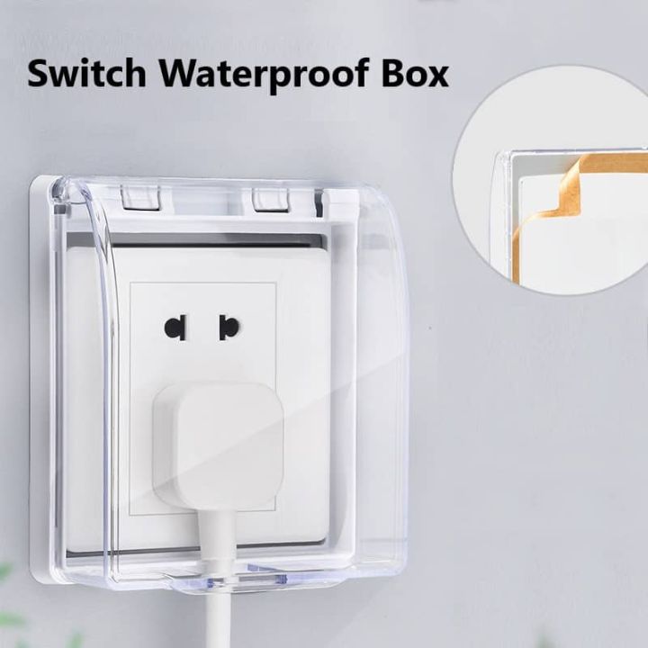 Waterproof Wall Switch Socket Cover Self-adhesive Electric Plug Cover ...