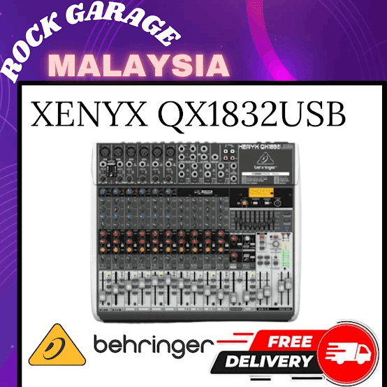 Behringer Xenyx QX1832USB Mixer with USB and Effects (Xenyx-QX1832USB ...
