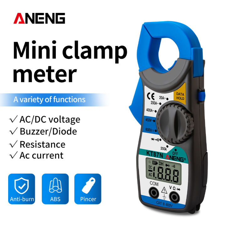 ANENG KT87N Mini Digital Clamp Meters AC/DC Voltage AC Current 600v ...