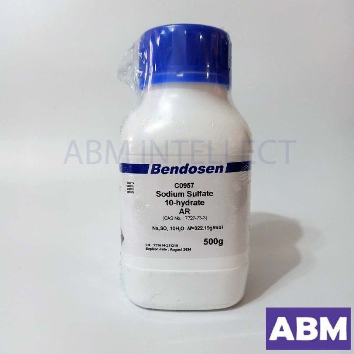 Sodium Sulfate Decahydrate (10H2O) AR 500g, Bendosen CAS No 7727-73-3 ...