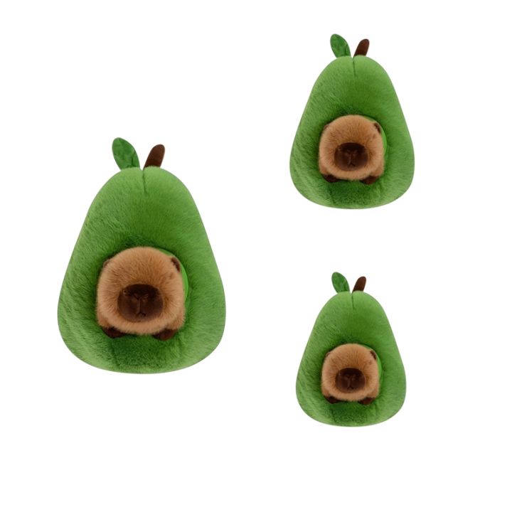 Avocado Capybara Plush Toy Realistic Capybara Stuffed Animal Soft ...