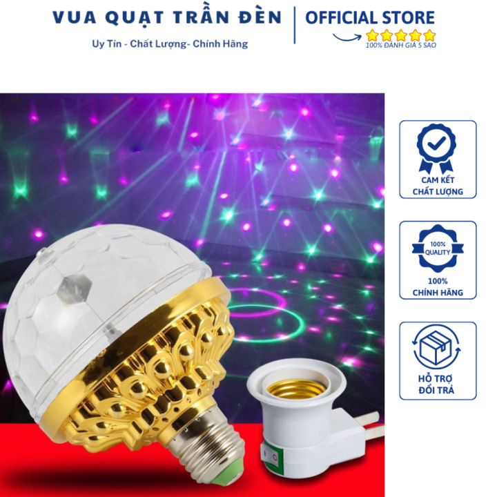 Đèn Led Quả Cầu Xoay 7 Màu Tạo Hiệu Ứng, Đèn Led Sân Khấu Xoay Theo ...