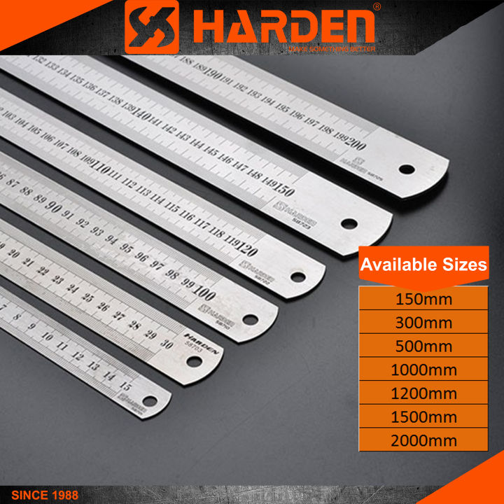Harden 150,300,500,1000,1200,1500,2000mm Stainless Steel Ruler (CLASSIC ...