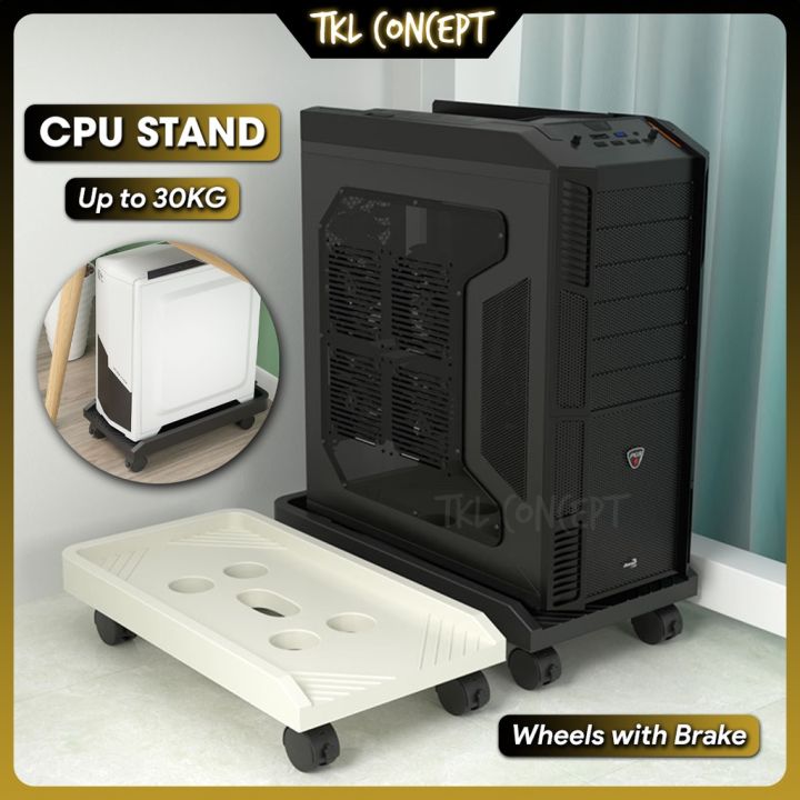 CPU Stand With Wheel 360 Rotating Pc Tray Desktop wheels cpu rack ...