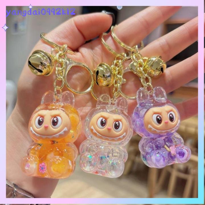 YANGDAI0992K12 Luminous Labubu Bell Keychain Gold POP MART Quicksand ...
